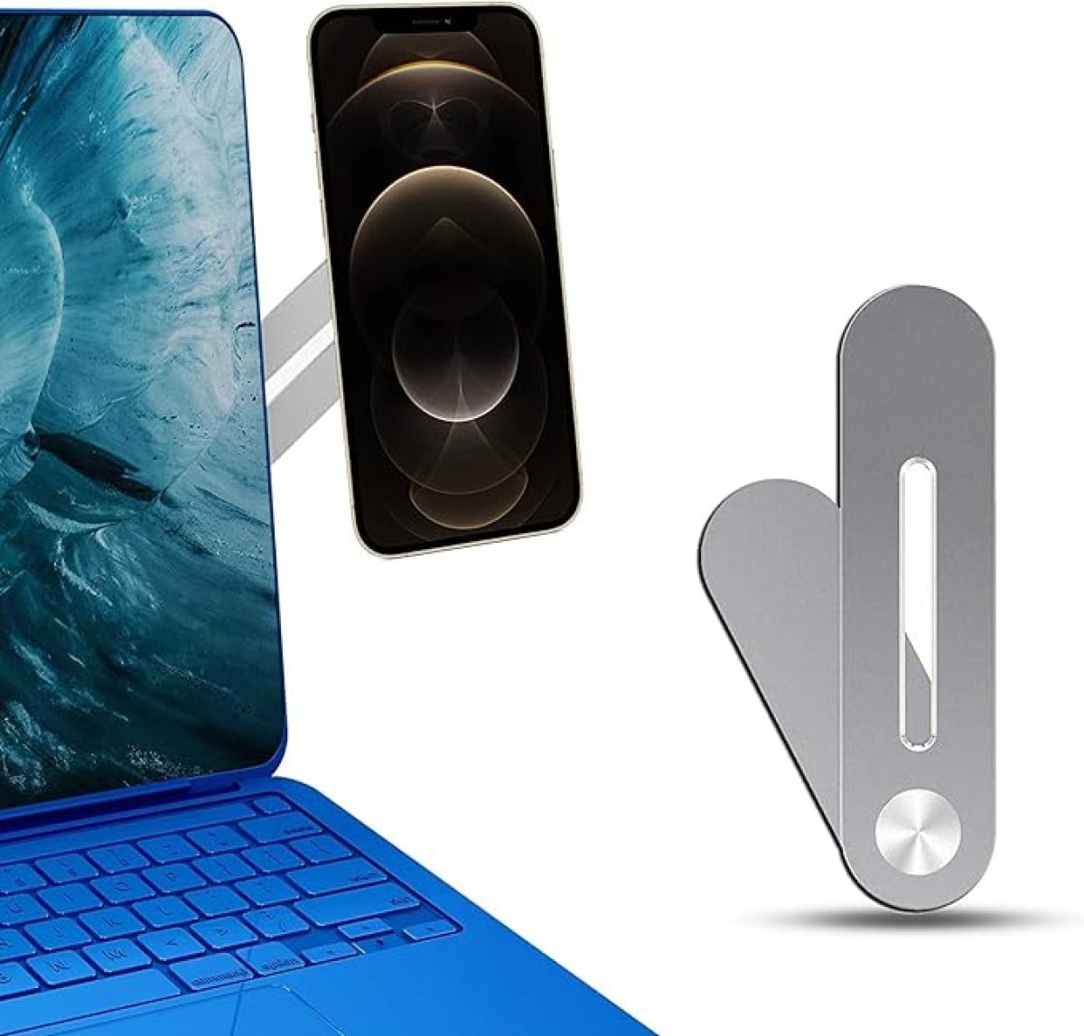 REYPAZ Adjustable Laptop Side Mount Clip, Phone Holder for Laptop ...